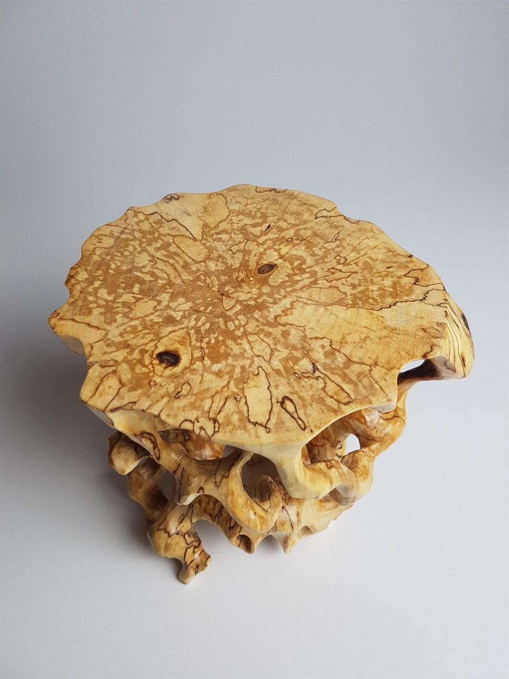 Spalted wood modern bonsai root stand - Rootstands