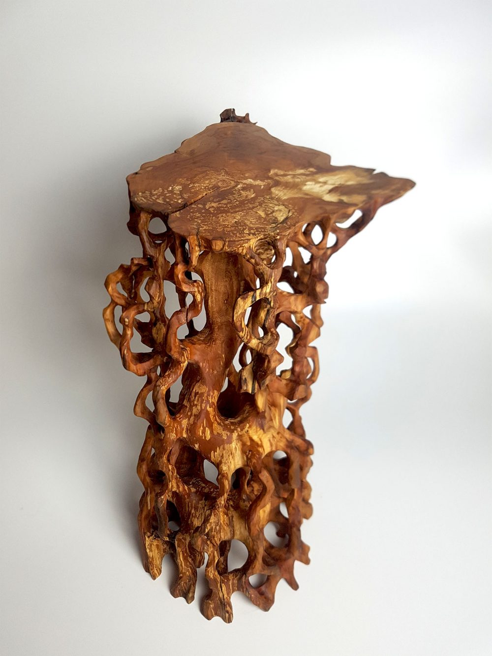 Bonsai stand - root stand hard spalted wood base table % - Rootstands